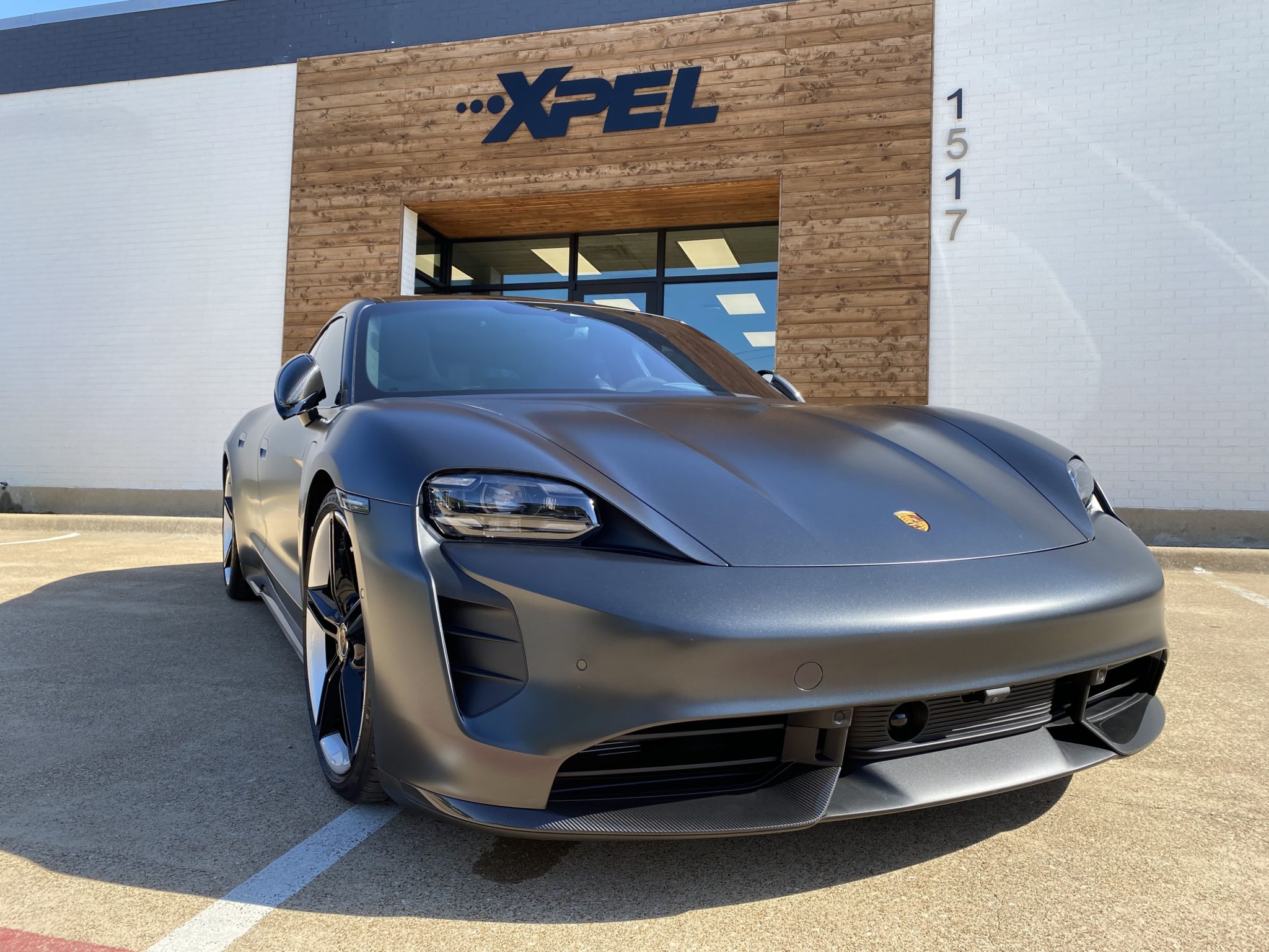 XPEL Dallas | Blog | Porsche Taycan STEALTH Matte PPF & Window Tint